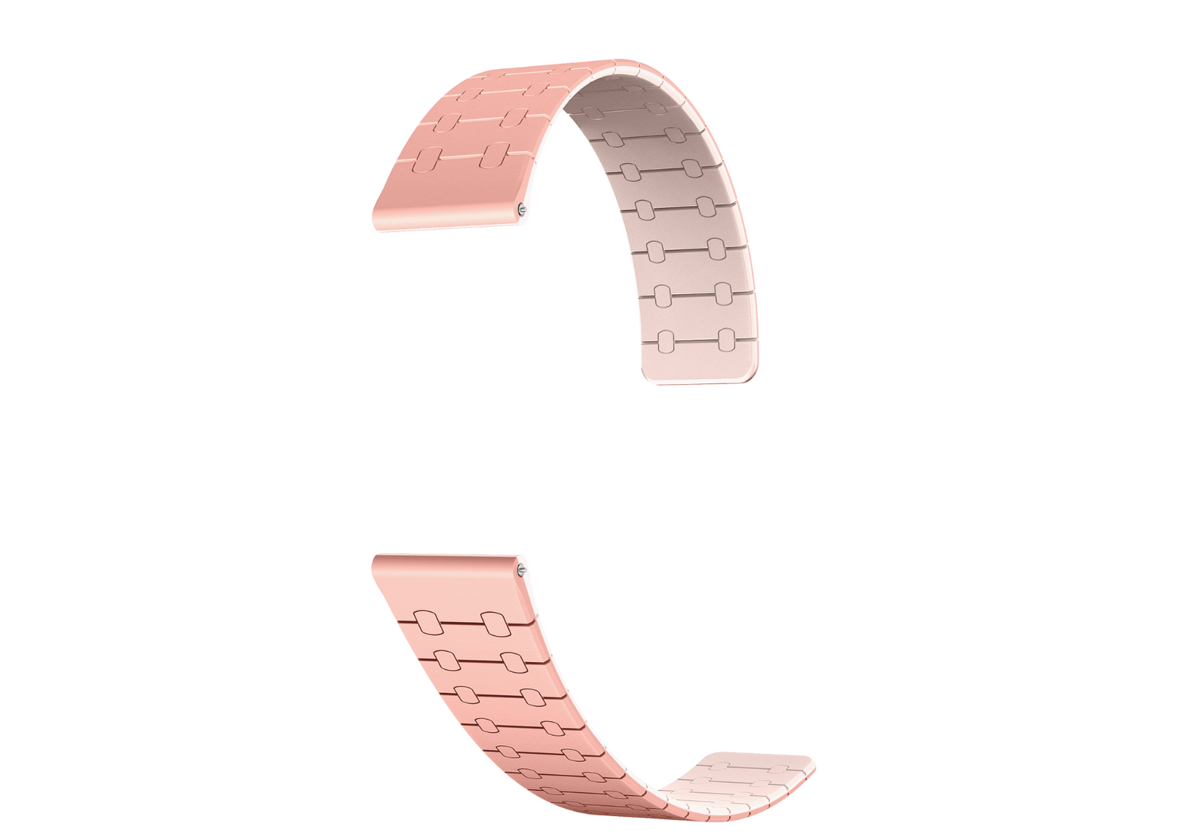 Peach & Light Pink Classic Silicone Magnetic Fit Smartwatch Band | Friday