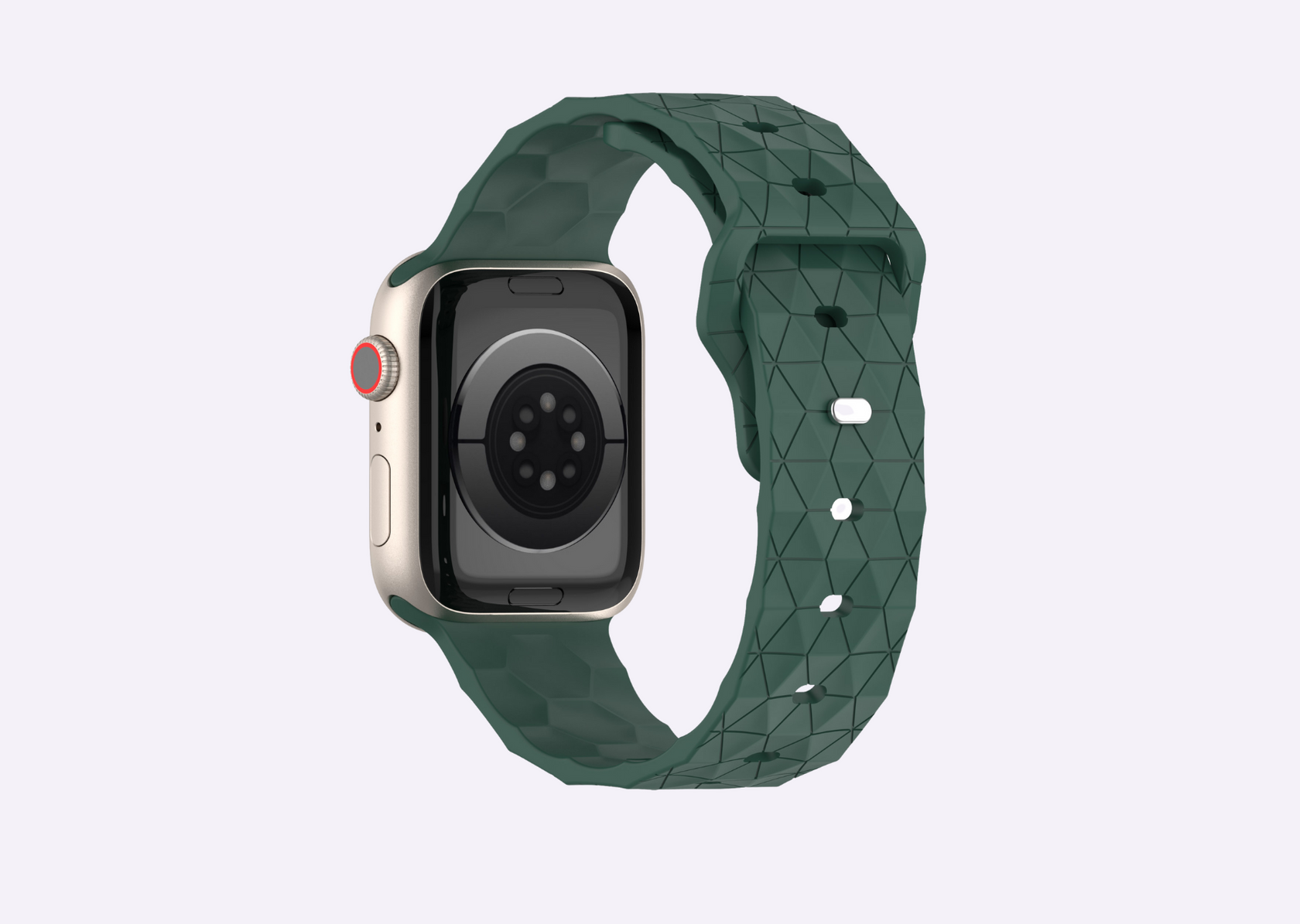 Pine Green Honeycomb Pin & Tuck Apple Watch Band | Friday