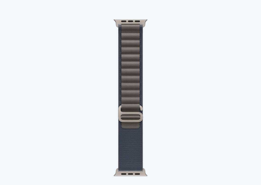 Grey Blue Alpine loop Nylon Weave Apple Watch Band | Friday Buy Now
